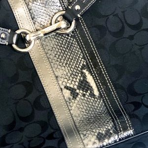 Coach | Bags | Coach Nancy Logo Python Stripe Bag | Poshmark